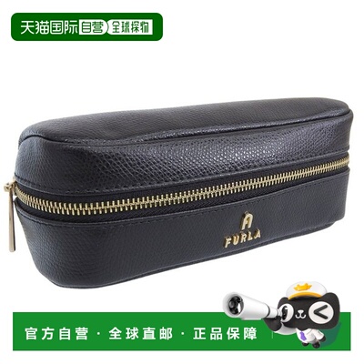 日本直邮FURLA 女士 Outlet 皮革小袋黑色FURLA CAMELIA S 珠宝盒