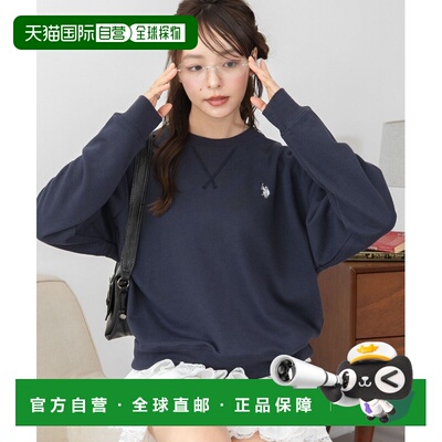 日本直邮U.S. POLO ASSN. 女装 V领罗纹下摆套头卫衣 MC26AU08L00