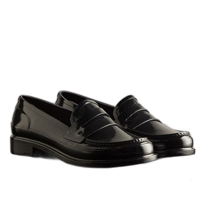 日本直邮HUNTER REFINED GLOSS PENNY LOAFER 完全防水手工橡胶橡