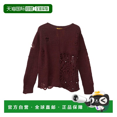 1h可退 日本直邮HYSTERIC GLAMOUR 女装 蜘蛛网拼接针织衫 半透明