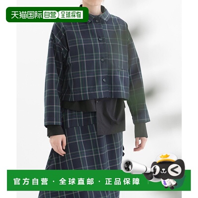 1h可退 日本直邮nop de nod 女士可穿前后两面格纹短款外套 25150