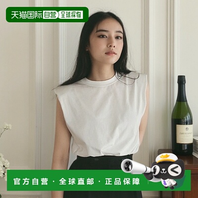 1h可退 日本直邮eimy istoire 女装 棉质简约腰褶无袖上衣 珍珠扣