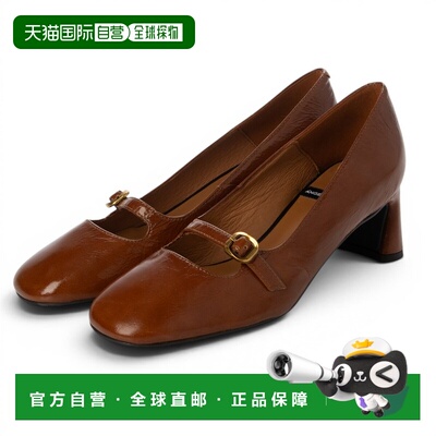 日本直邮ANGEL ALARCON D61002 Angel Alarcon 后跟带高跟鞋（棕
