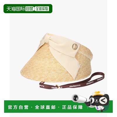 日本直邮Chapeau d'O 女士 天然麦草编太阳帽檐 262060225