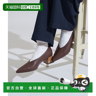 1h可退 日本直邮FREAK'S STORE 女士 皮革尖头粗跟短靴 稳定舒适