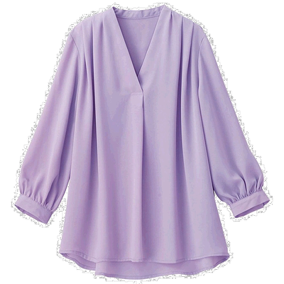 【日本直邮】Geera女士衬衫薰衣草色四分之三袖气质百搭时尚女装
