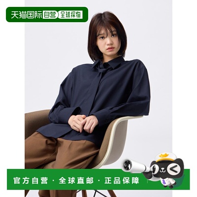 日潮跑腿GU极优 领结衬衫 Q 69 NAVY WOMEN XS 358108
