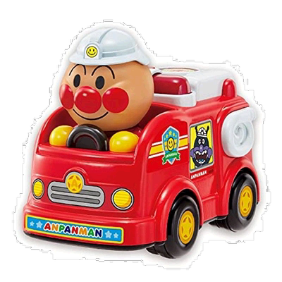日本直邮【】anpanman面包人玩具模型消防车发声玩具方便携带