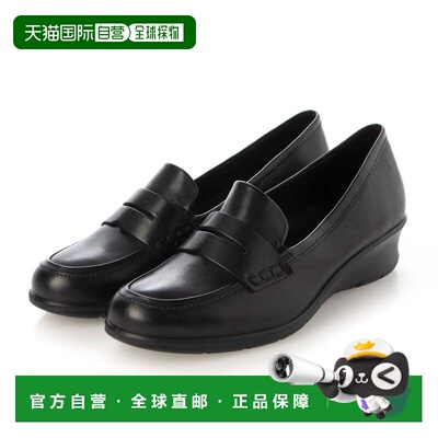 日本直邮女士真皮乐福鞋 黑色 Felicia一脚蹬