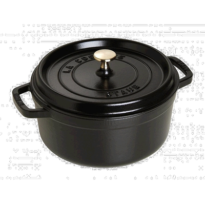 【日本直邮】Staub 圆形双耳珐琅锅铸铁锅无涂层炖盅炖汤家用22cm