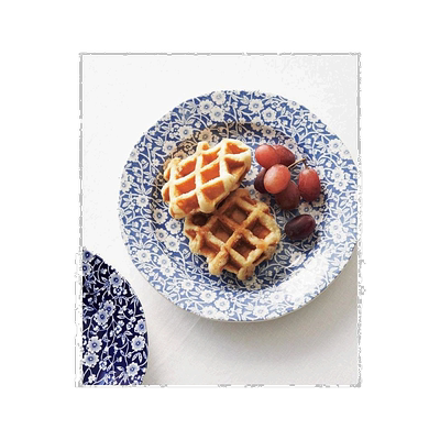 日本直邮日潮 AfternoonTea盘子21.5cm/淡蓝色印花/Burleigh HB24