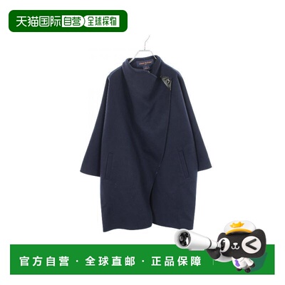 日本直邮中古LV路易威登女B级9新coat外套羊毛外套蓝色