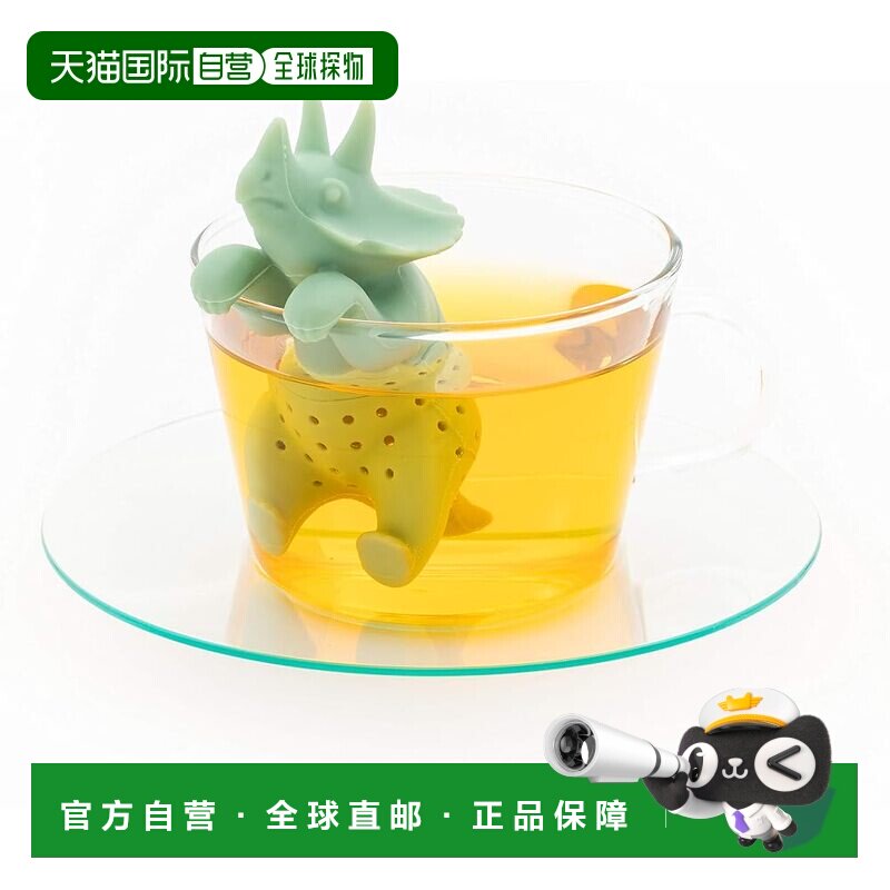 【日本直邮】COLORATA 动物茶滤器 三角龙 硅胶 可微波洗碗