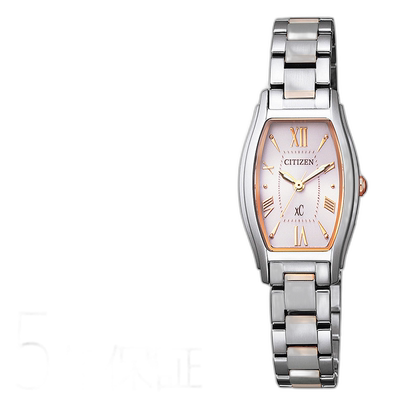 日本直邮CITIZEN西铁城女士Eco Drive Tonneau Face手表玫瑰金