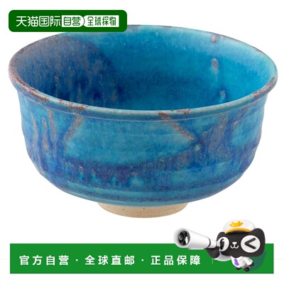 【日本直邮】信乐烧 hechimon 抹茶碗 14cm 露草 蓝 MR-3-4121