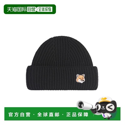 自营欧洲直邮MAISONKITSUNE男女同款羊毛饰有小号刺绣狐狸头毛线