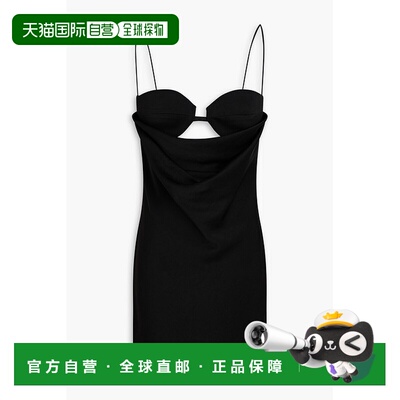 1h可退 香港直邮ALEX PERRY 女士 剪口绉纱缎子迷你连衣裙 D1357P