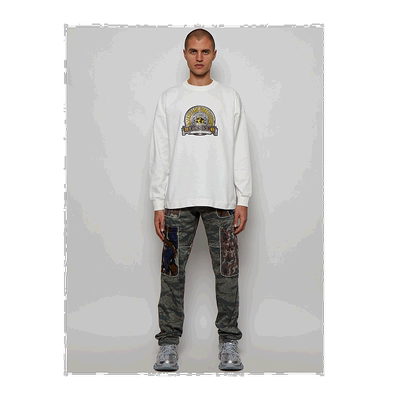 香港直邮Diesel 印花图案长袖T恤 A054070LEAG141