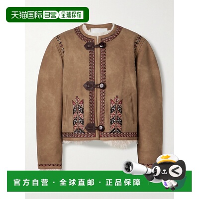 1h可退 香港直邮ISABEL MARANT 女士 Cely 刺绣抓绒夹克 VE0515FA