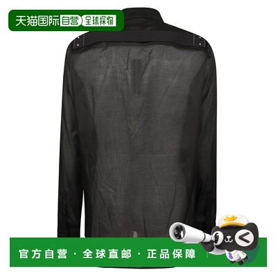 1h可退 香港直邮RICK OWENS 男士衬衫 RU01F2237CV09 SS2026 黑色
