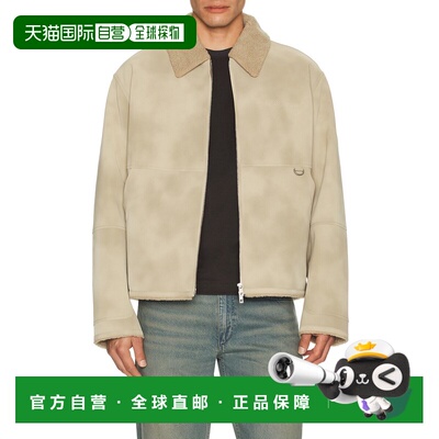 1h可退 香港直邮Represent 男士 毛羊皮夹克 MLM100132 brown棕色