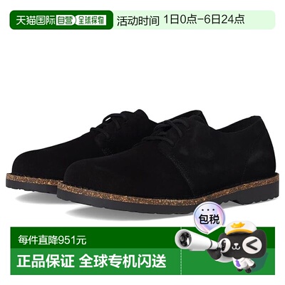 1h可退 香港直邮birkenstock 勃肯 男士 Uppsala 低帮绑带绒面革
