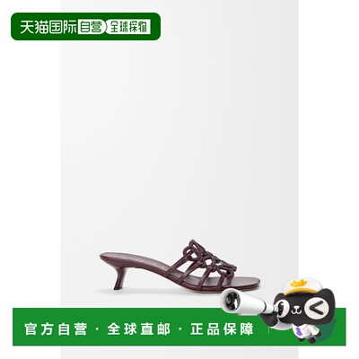 1h可退 欧洲直邮Mules Petal Anagram 丝绒皮革镶水晶穆勒鞋凉鞋