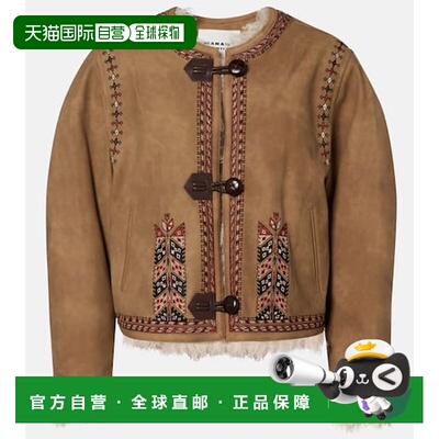 1h可退 香港直邮ISABEL MARANT 女士 Cely 刺绣夹克 beige米色 舒