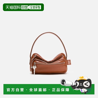 自营欧洲直邮Acne Studios  FW25男士干邑棕色小牛皮单肩包斜挎包