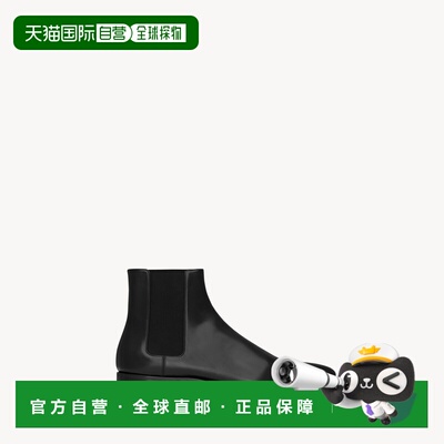 自营欧洲直邮YSL圣罗兰 ADRIEN系列男士黑色小牛皮杏仁头靴子短靴