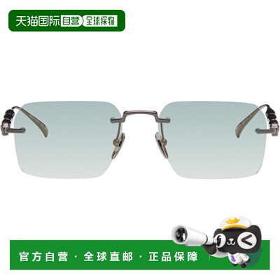 香港直邮Gucci 古驰 男士 黑色 Frameless Rectangular 太阳镜 GG