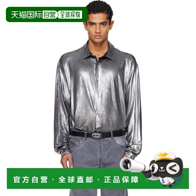 香港直邮Diesel 迪赛 男士 银色 S-FRED-FOIL 衬衫 A194100NKCU