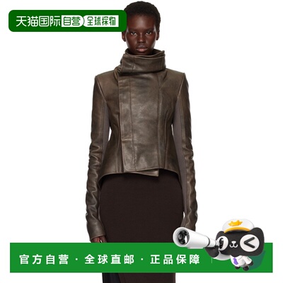 香港直邮rick owens 瑞克 欧文斯 女士 棕色 Tower Buttoned Nask