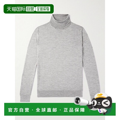 香港直邮1h可退 Zegna 杰尼亚 男士 羊绒真丝混纺高领毛衣 UEJ00A