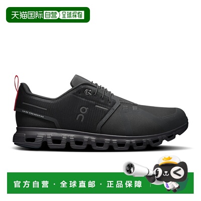 自营欧洲直邮On昂跑 Cloud 6 Waterproof男士黑色聚酯纤维运动鞋
