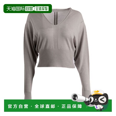 1h可退 香港直邮RICK OWENS 女士针织衫 RP02E4665WS08 AW2025 灰