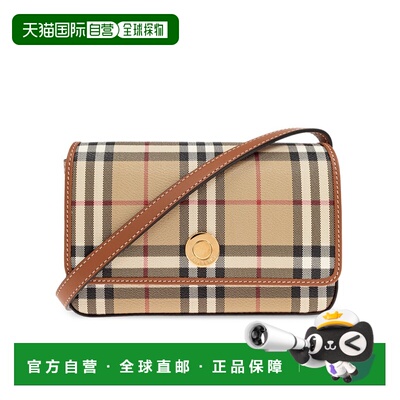 香港直邮Burberry 格纹 Hampshire 肩背包 81098031斜挎包单肩包