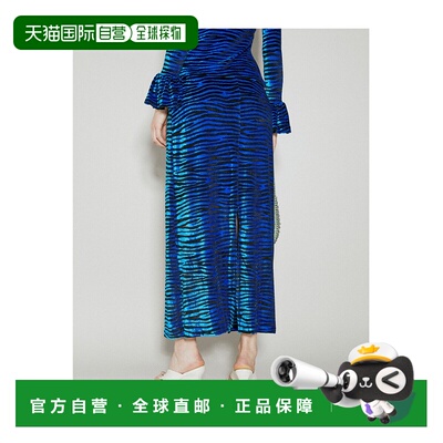 香港直邮Rabanne 女士 丝绒斑马纹半裙 23AJJU438VI0336