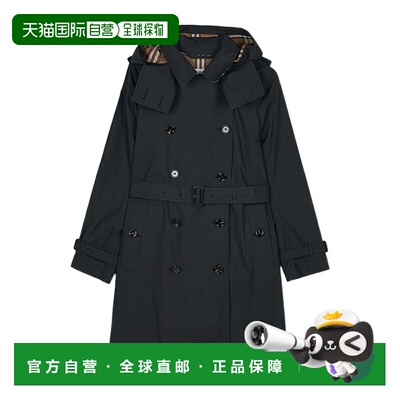 香港直邮BURBERRY 女士风衣 81120611 AW2025 黑色 Telford连帽风