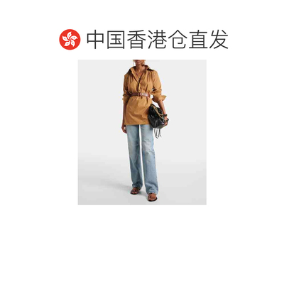 香港直邮Saint Laurent 圣罗兰 女士 Cassandra 皮质人字拖