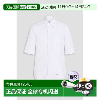 1h可退 香港直邮Thom Browne 汤姆 布朗 男士 棉质府绸衬衫 MWS00