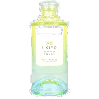 欧洲直邮ukiyo浮世柚子柑橘金酒日本原装进口杜松子酒40%700ml