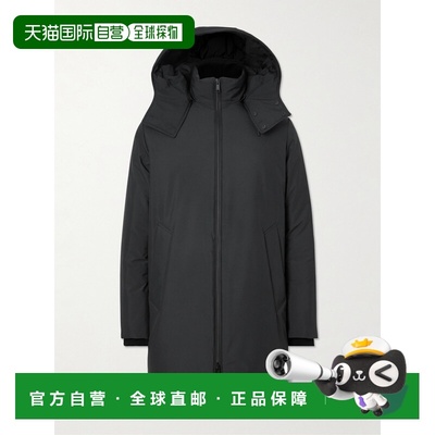 1h可退 香港直邮zegna 杰尼亚 男士 Shell 绗缝带里衬连帽羽绒夹