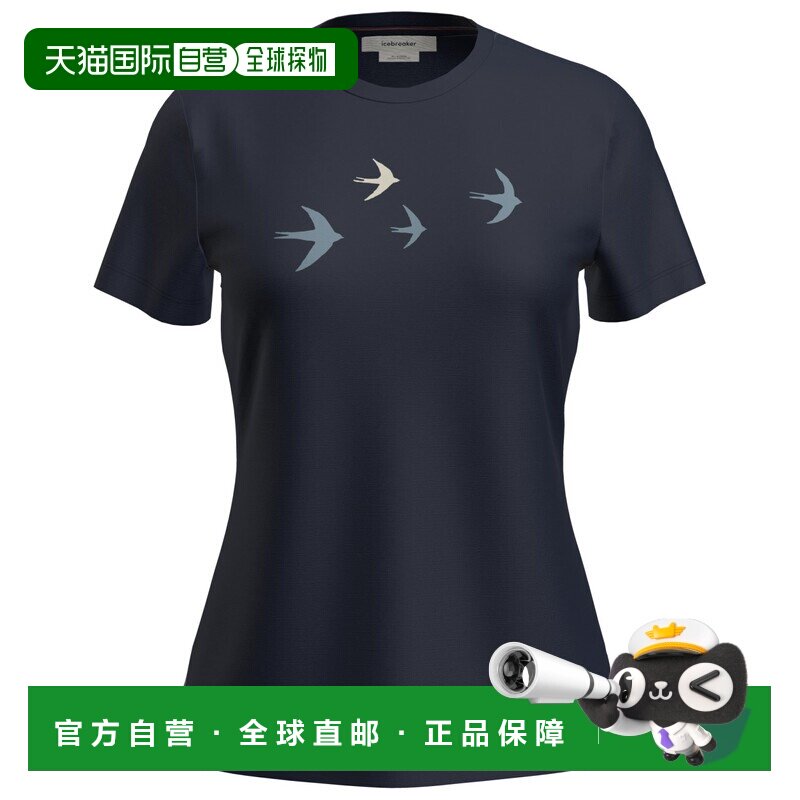 1h可退 欧洲直邮ICEBREAKER 女士T恤 9167015MIDNIGHTNAVY CO 黑