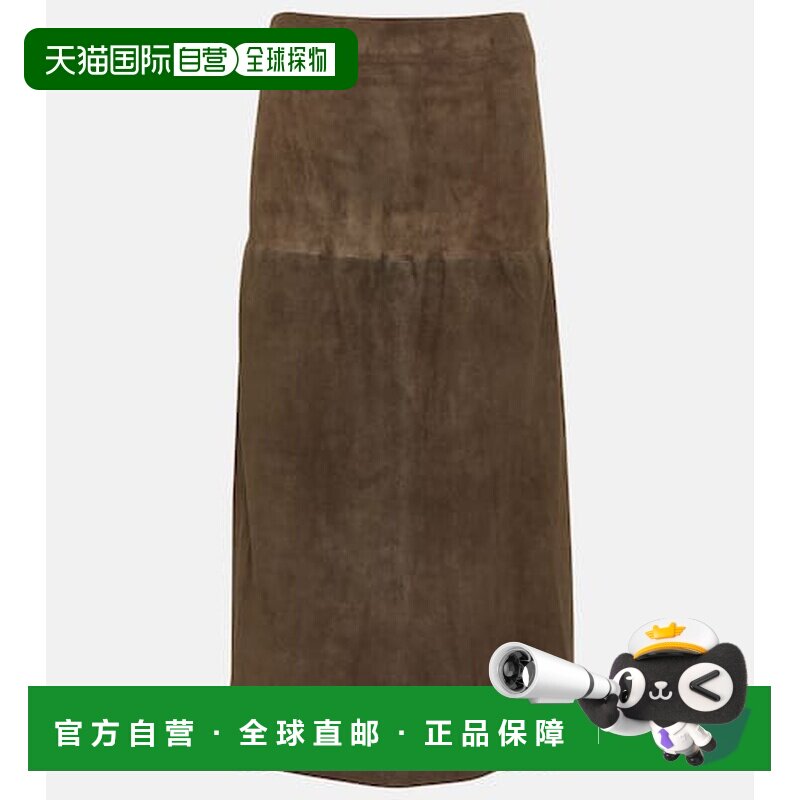 1h可退 香港直邮JOSEPH 约瑟夫 女士 Sacha 绒面革中长半身裙