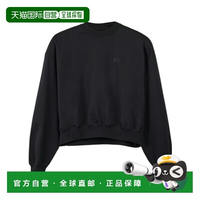 1h可退 香港直邮Y-3 女士针织衫 JD9789 AW2024 黑色 拉绒毛圈布