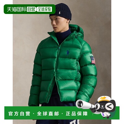 自营欧洲直邮Ralph Lauren拉夫劳伦 男士台球绿羽绒Hawthorne Fla