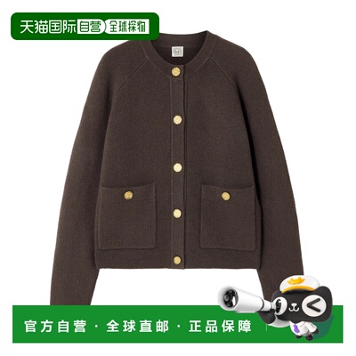 香港直邮TOTEME 女士针织衫 261WRT4357YA0279102 SS2026 深棕色
