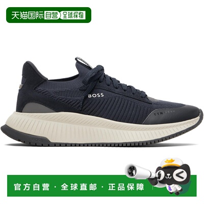 1h可退 香港直邮BOSS 波士 男士 海军蓝 TTNM EVO Knitted 运动鞋