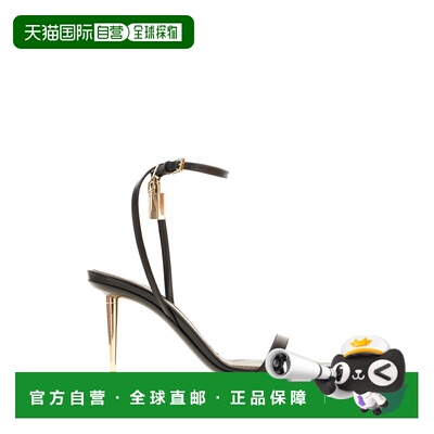 1h可退 香港直邮Tom Ford 汤姆 福特 女士 黑色皮质凉鞋 W2748LKD